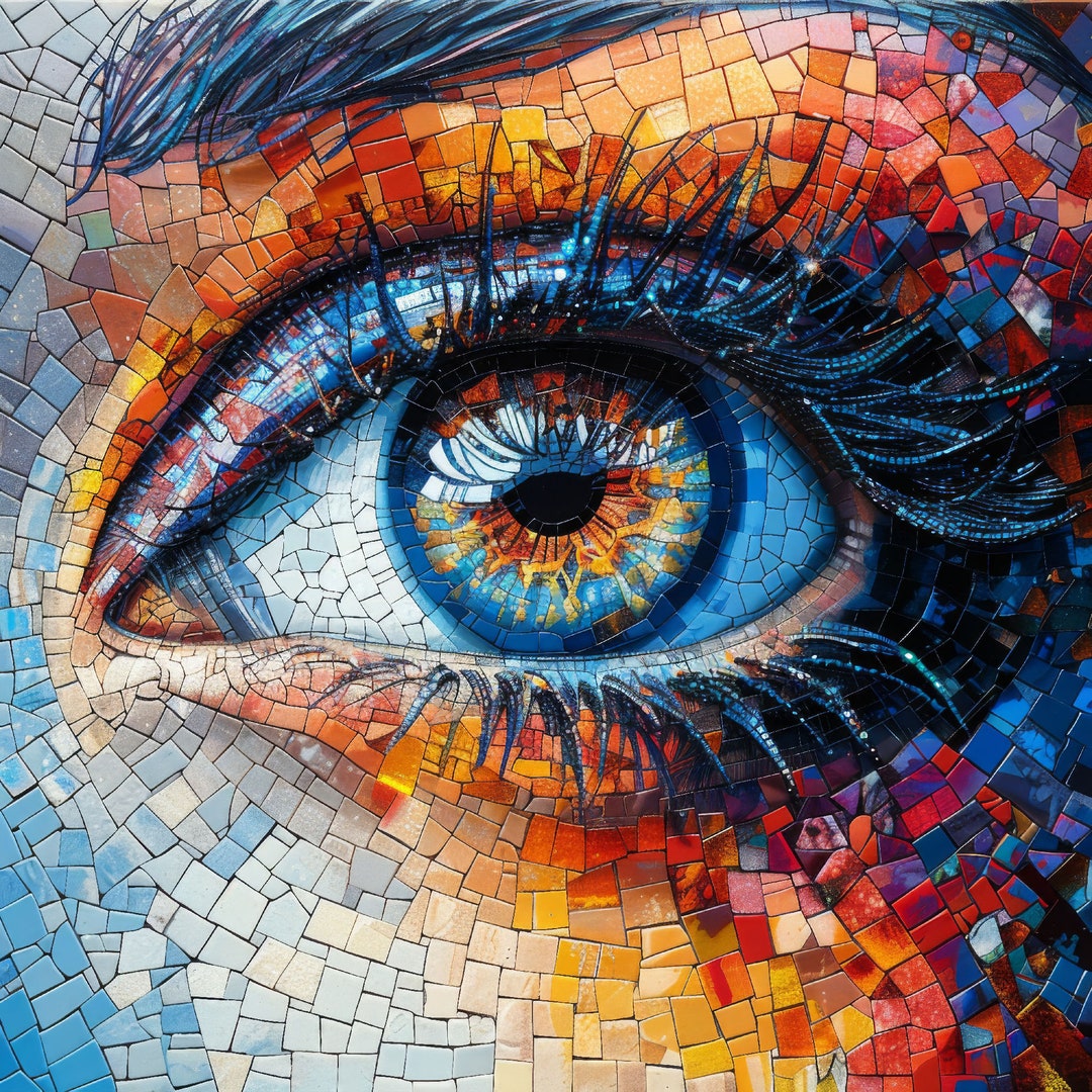 Red & Blue Eyeball Art 33 - Printable Wall Art - Instant Digital ...