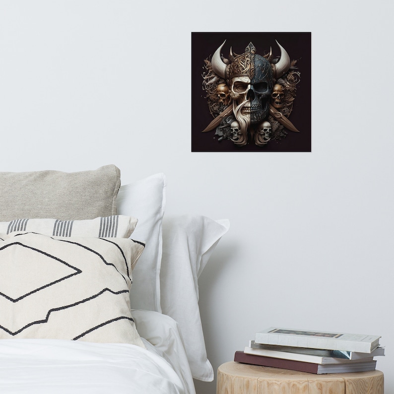 Viking Skulls Art Print 4 - Norse Art - Instant Digital Download ...
