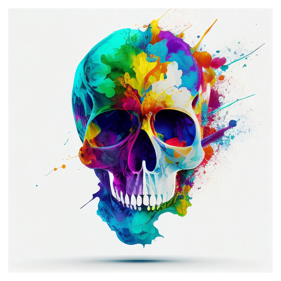 Skulls & Colors Art Print 6 Abstract Art Instant Digital Download ...
