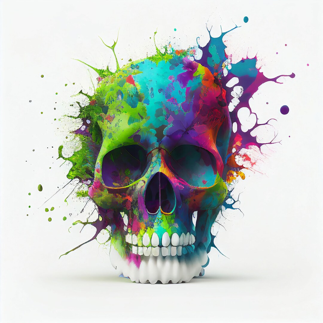 Skulls & Colors Art Print 4 - Abstract Art - Instant Digital Download ...