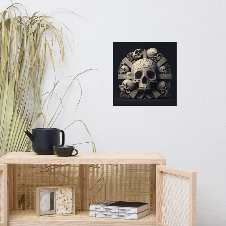 Skulls & Tombs Art Print 1 - Graveyard Art - Instant Digital Download ...