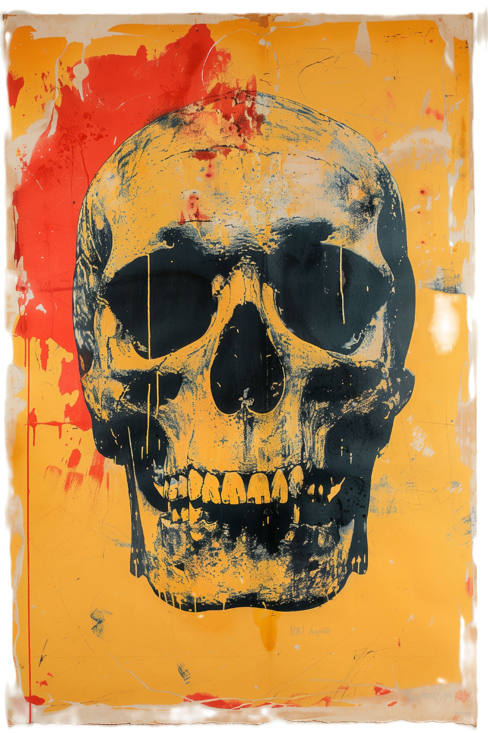 Painted Skull Art 55 - Modern Art - Instant Digital Download - Colors ...