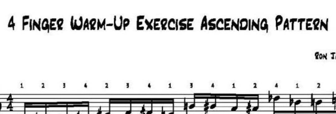 Guitar Lesson: 4 Finger Warm-up Exercise (sheet Music & Tabs) - Etsy