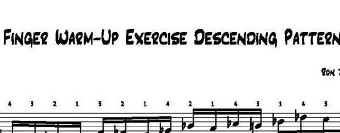 4 Finger Warm-up Exercise Descending Pattern Guitar Lesson Essential ...