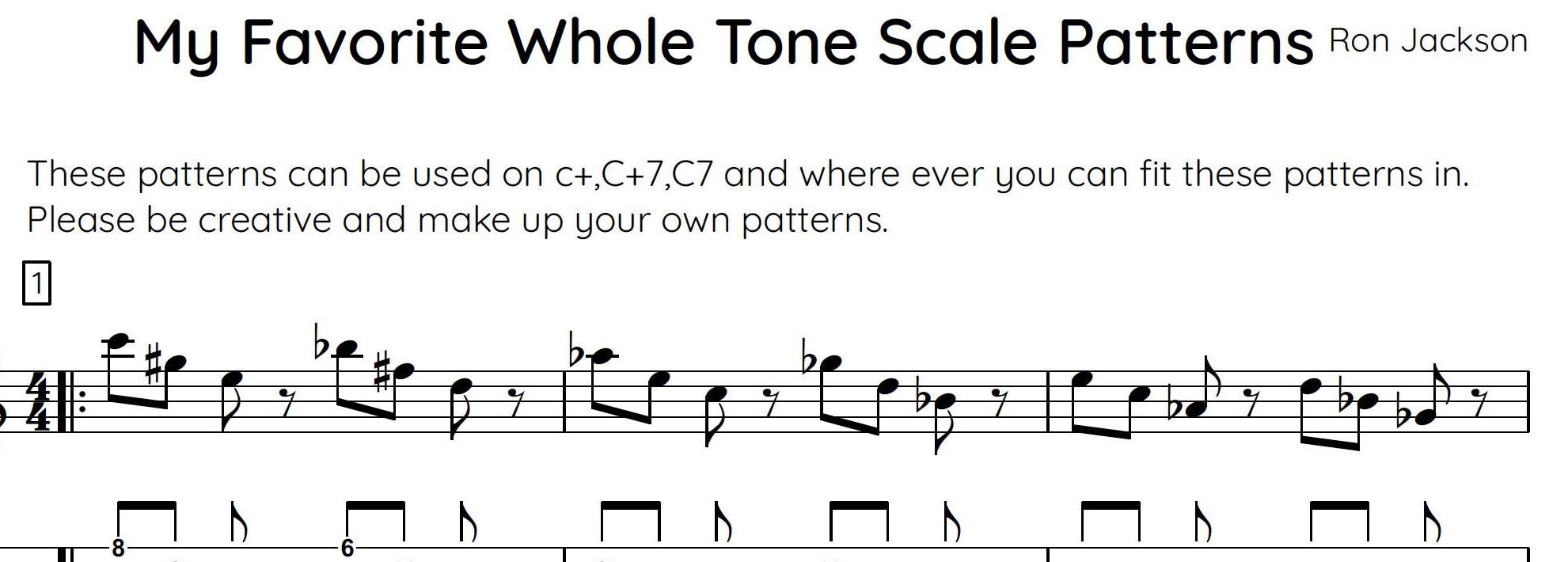 My Favorite Whole Tone Scale Patterns Jazz Improvisation Guitar Lesson ...