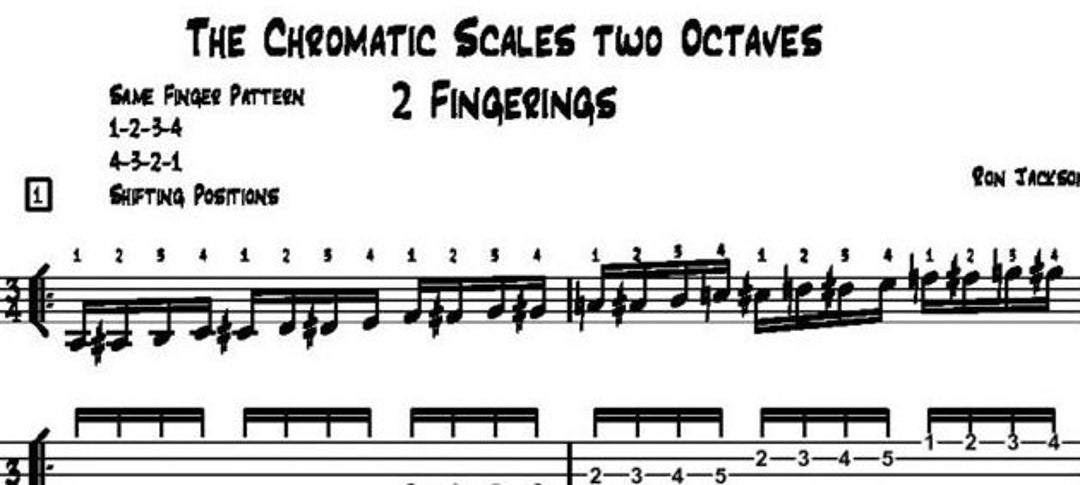 Chromatic Scales Two Octaves Lesson - Etsy