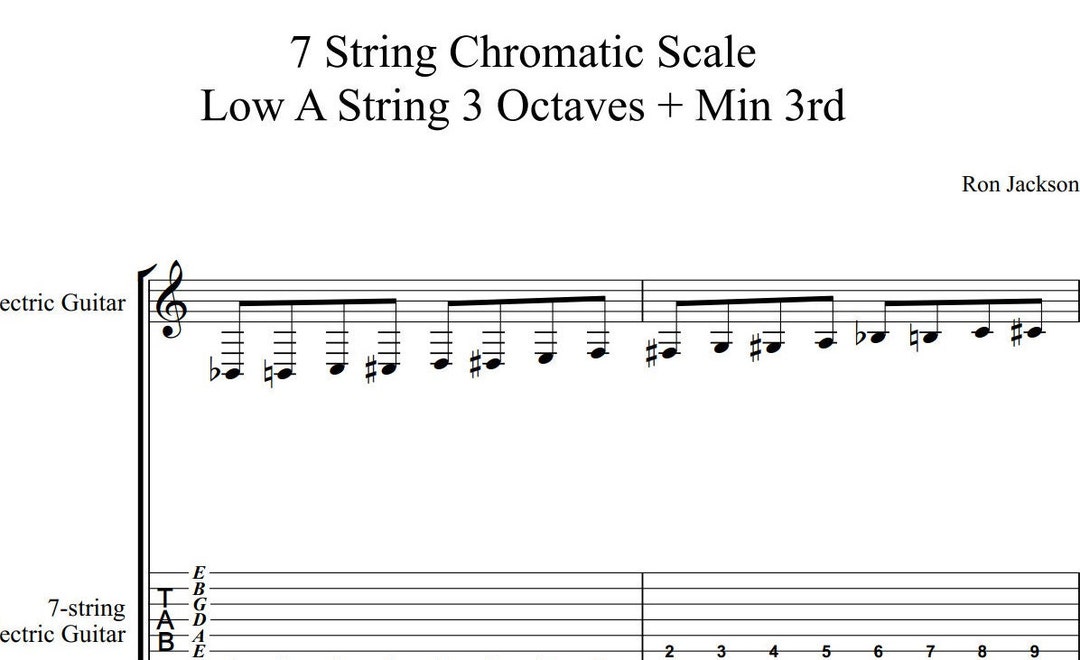 7 String Chromatic Scale Low A String 3 Octaves Min 3rd - Etsy