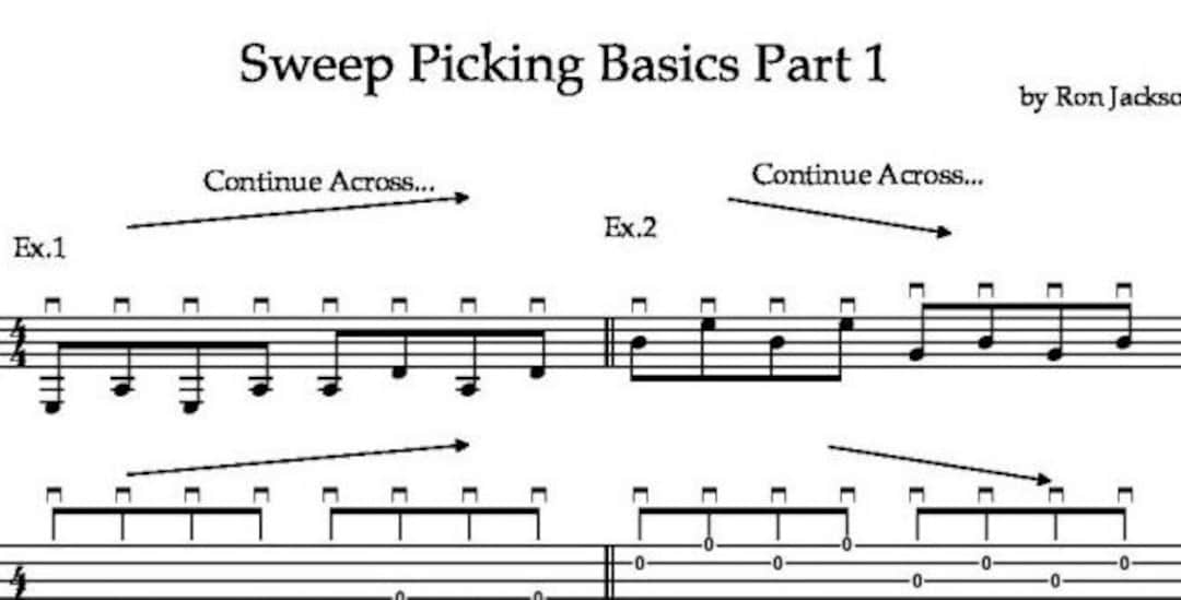 Sweep Picking Basics Part 1 | Beginner Guitar Technique Lesson for 6 ...