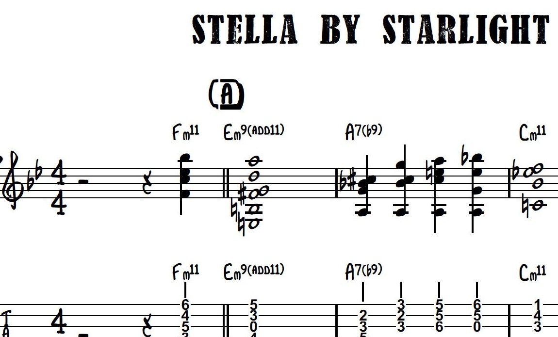 Stella by Starlight - Chord Melody Masterclass | 6-string Jazz Guitar ...