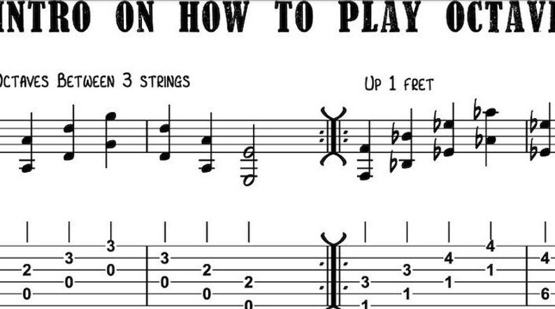 Wes Montgomery Style Octave on Guitar Sheet Music TABS Comprehensive Introduction Techniques ...