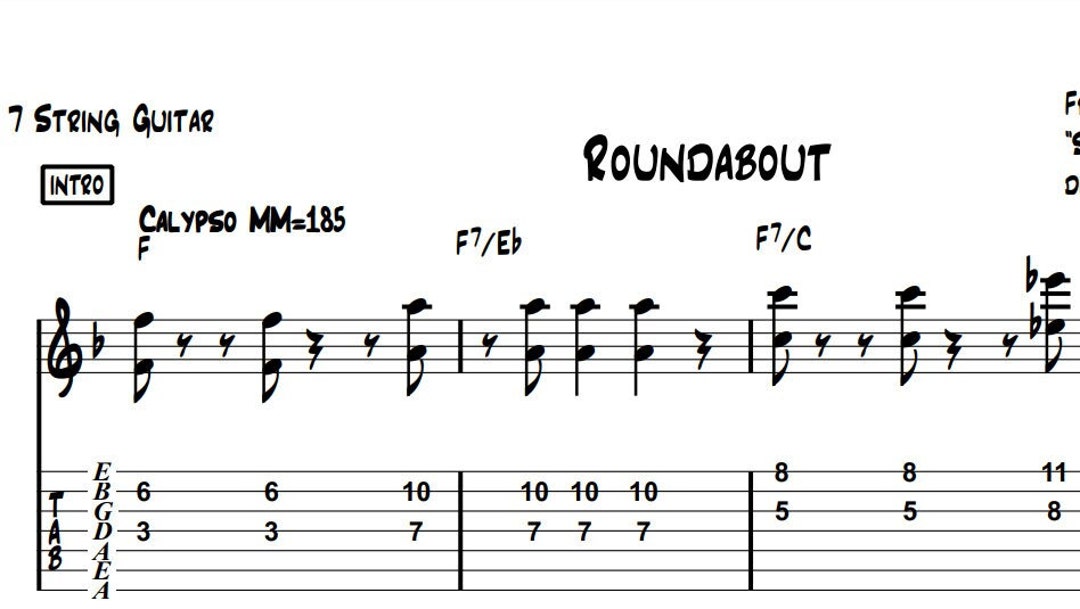 Roundabout Spotify Editor's Pick 7-string Original Jazz Guitar ...