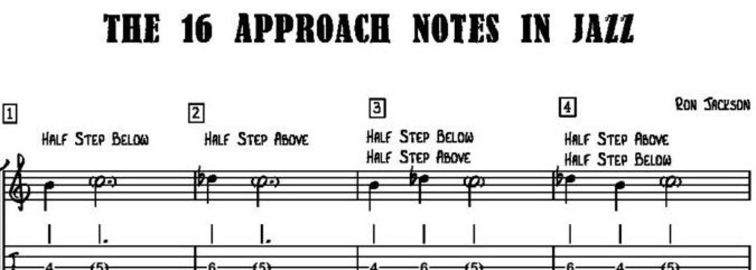The 16 Approach Notes in Jazz Guitar Lesson Essential Improvisation ...