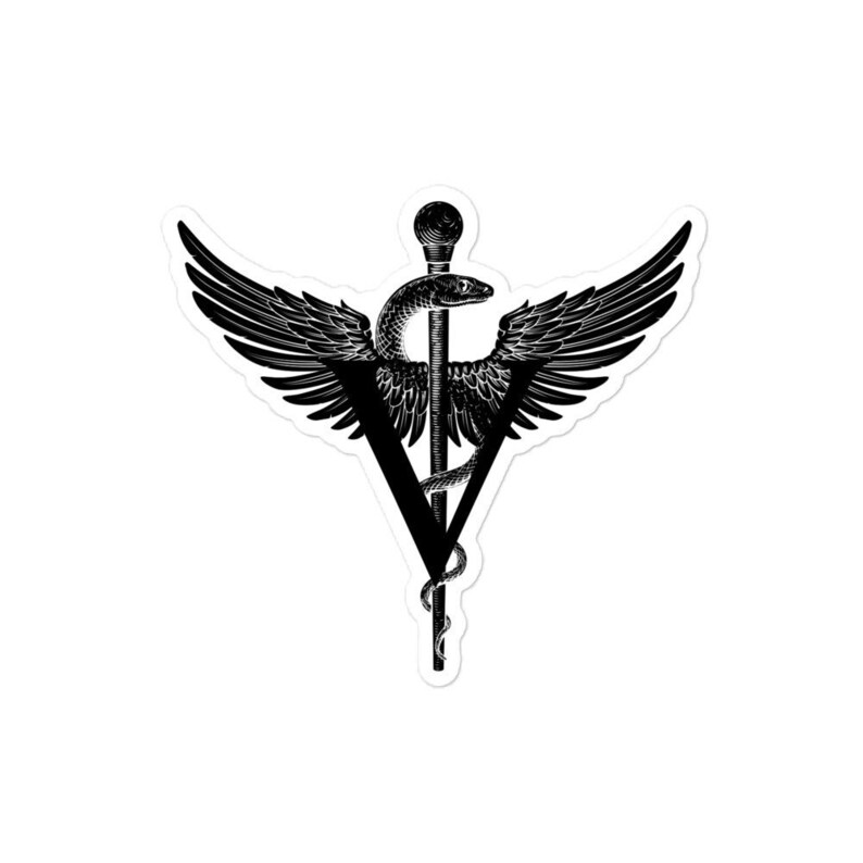Veterinary Caduceus Sticker - Etsy
