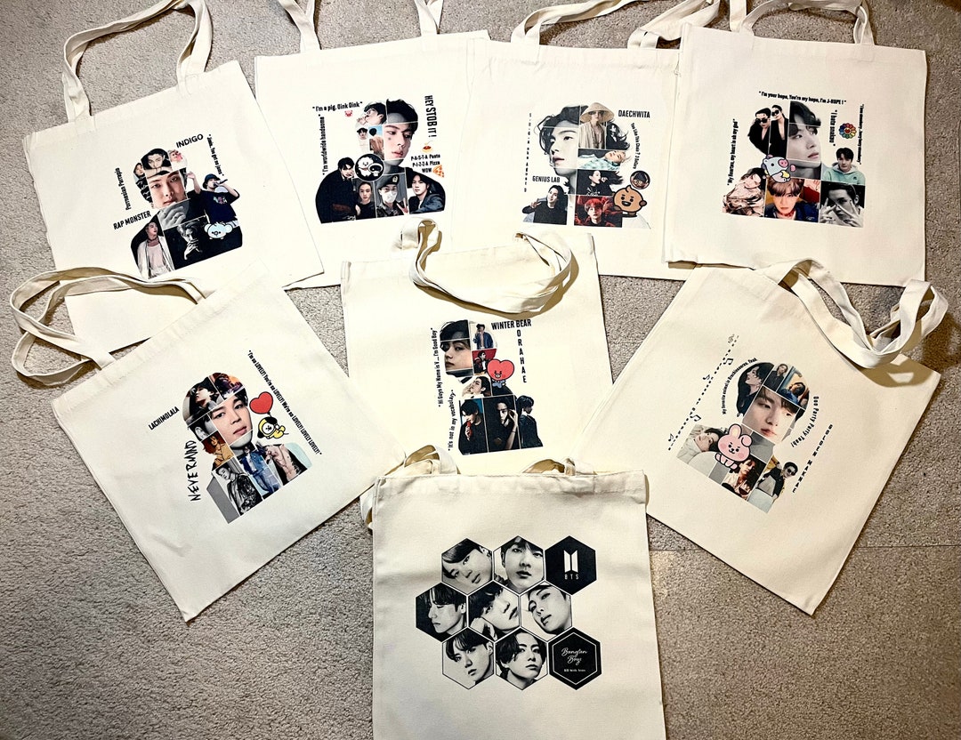 Customized BTS OT7 Canvas Bag, BTS Canvas Bag, BTS Tote Bag - Etsy