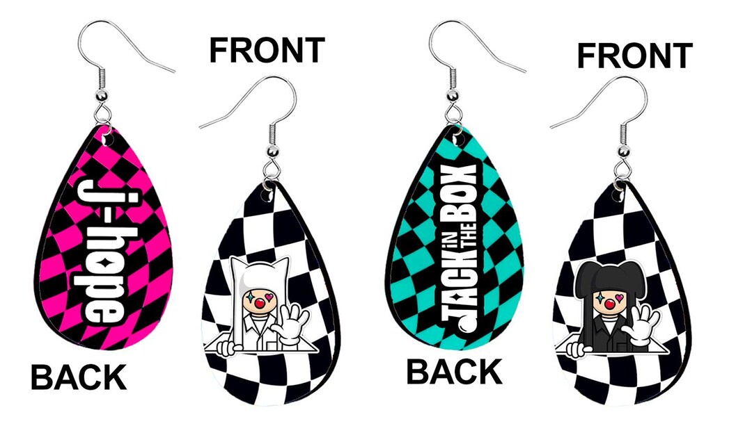 Customized Jhope Earrings, Jack in the Box Jhope Earrings, Jhope ...