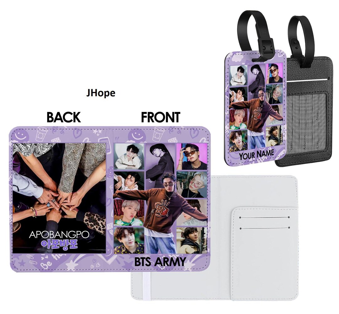 Customized BTS Passport Cover, BTS Luggage Tags, Army Passport Cover ...