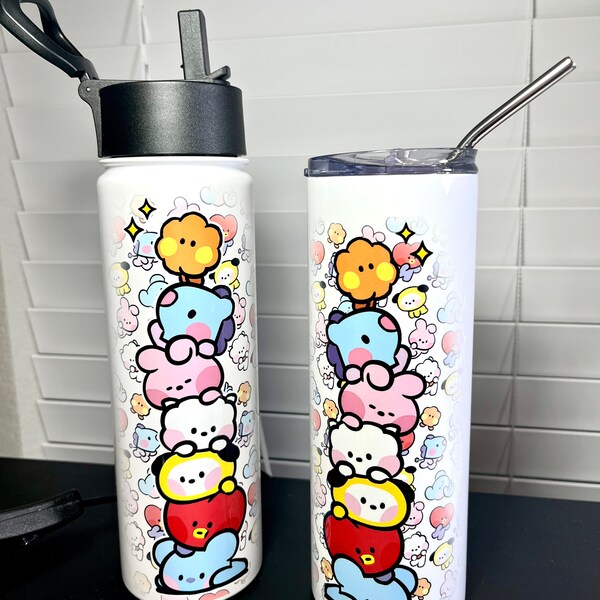 Bts Merch Water Bottle - Etsy