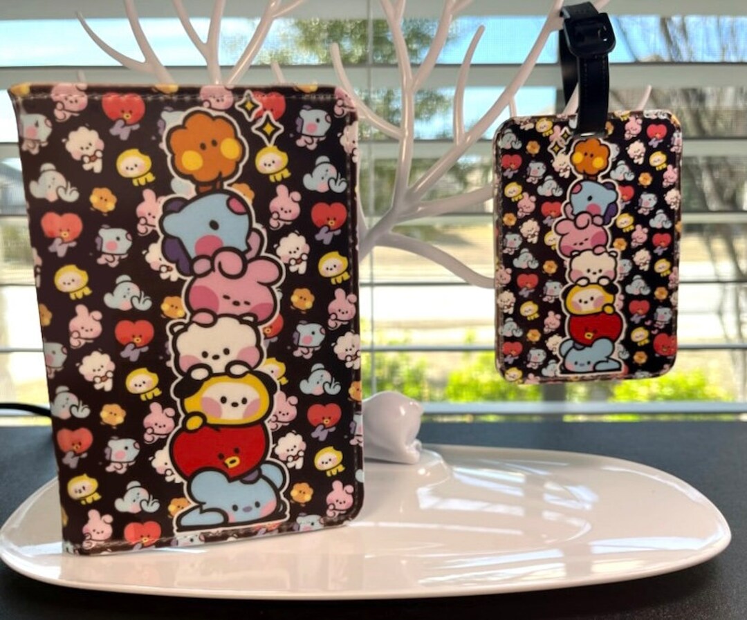 Customized BTS Luggage Tag, BTS Passport Cover, BT21 Luggage Tag, BT21 ...