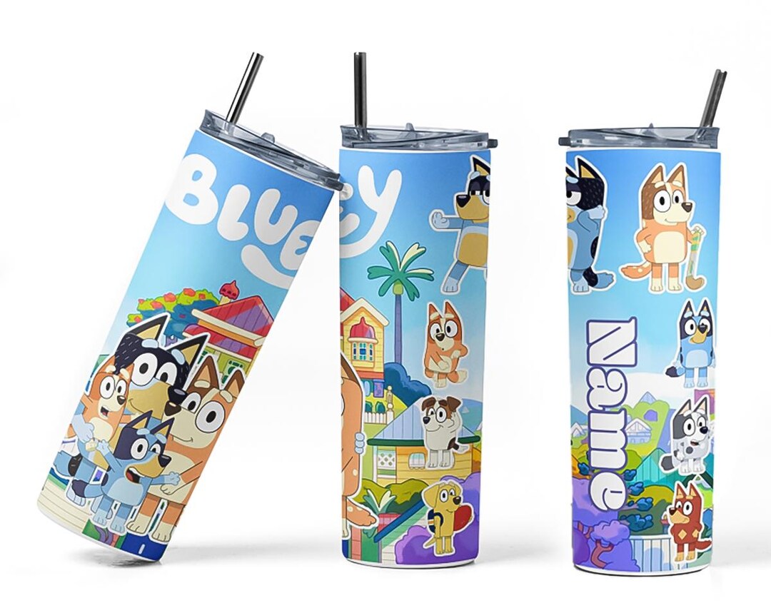 Customized Bluey Tumbler, Bluey Water Bottle, Bingo Tumbler, Bingo ...