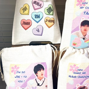 Customized BTS Bag, BTS Valentine, BTS Pouch, Bangtan Pouch, Bangtan ...
