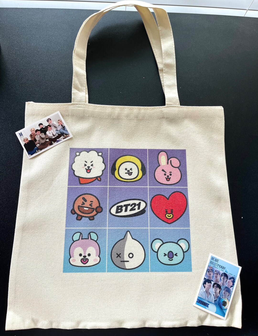 Customized BTS BT21 Bag, RJ Bag, Koya Bag, Shooky Bag, Tata Tote Bag ...