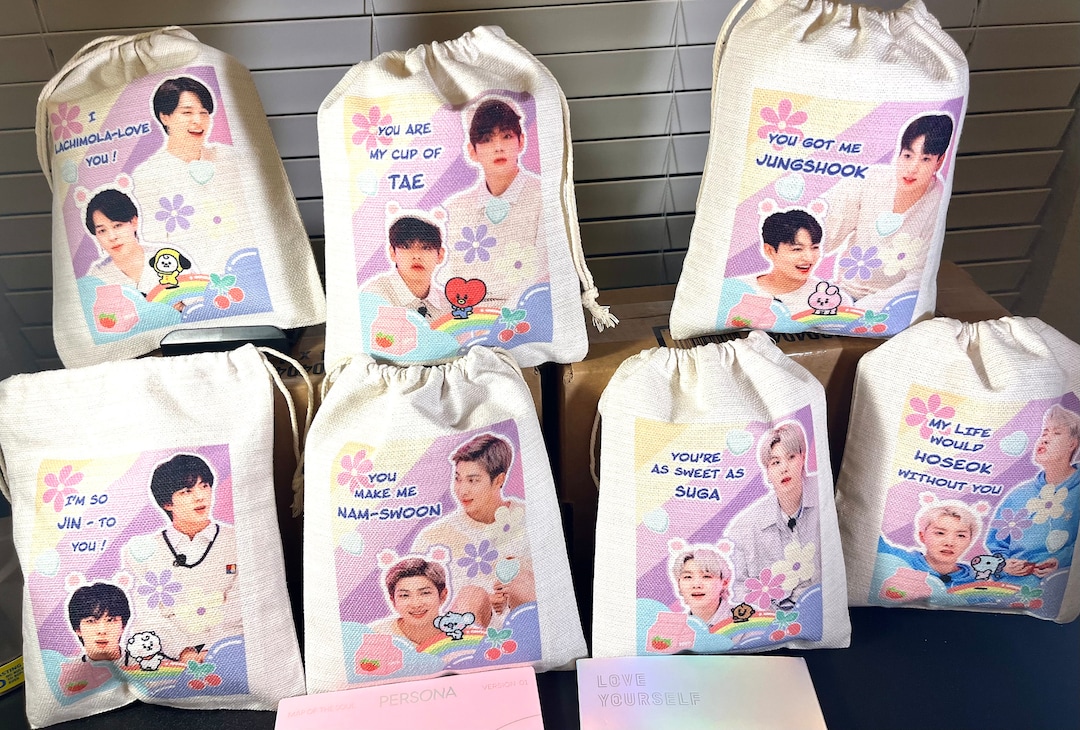 Customized BTS Bag, BTS Valentine, BTS Pouch, Bangtan Pouch, Bangtan ...