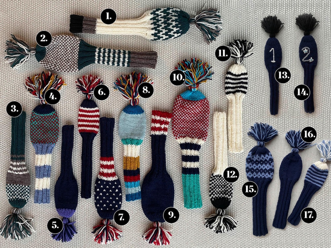Custom Knitted Golf Club Head Cover, Individual Handmade Golf Head ...