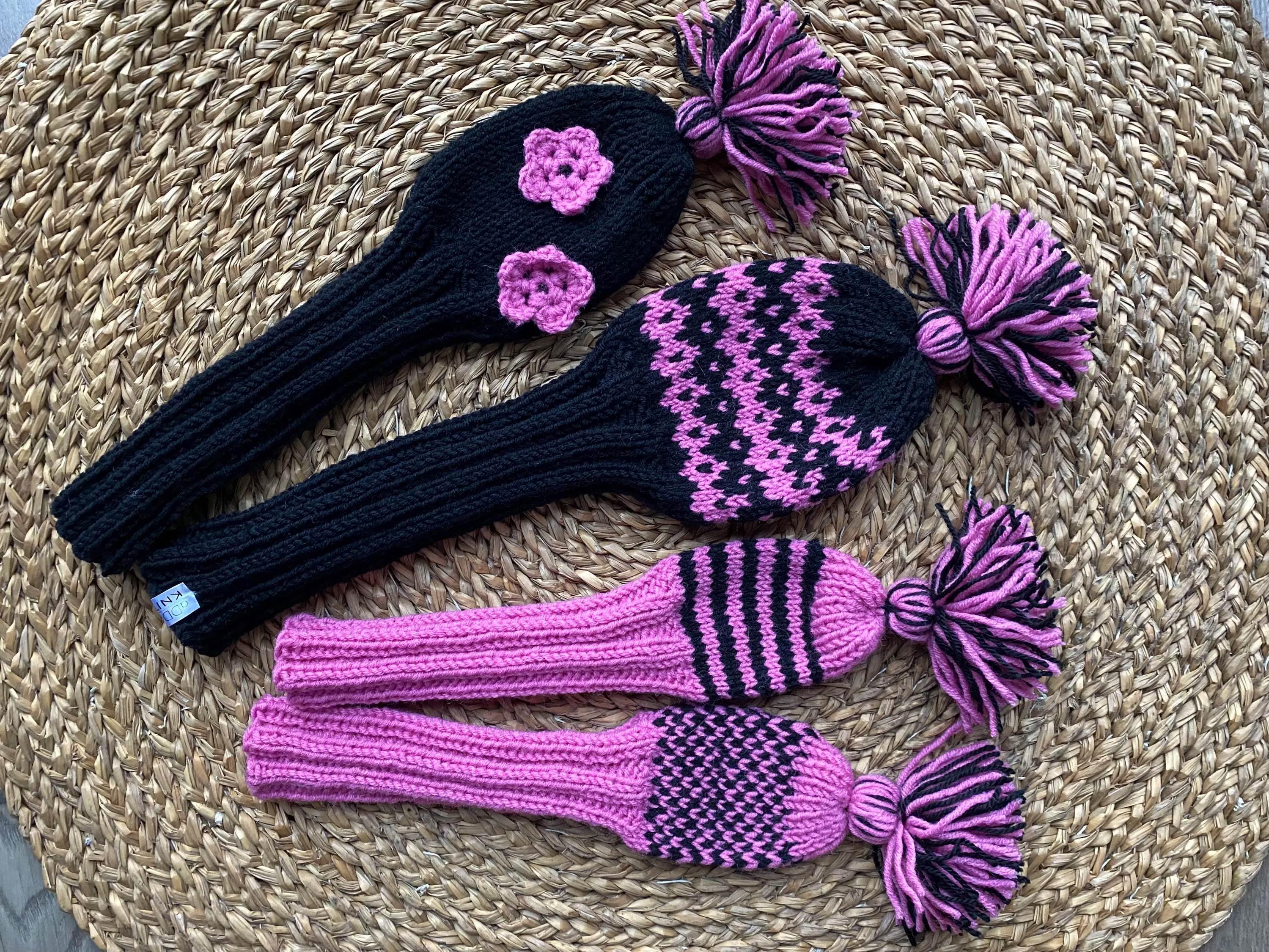Driver, Fairway, Hybrid Headcovers, Custom Set of 4 Knitted Golf Head ...