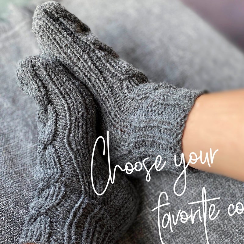 Cable Knit Socks - Etsy