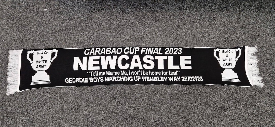 Newcastle Carabao Cup Final Scarf - Etsy UK
