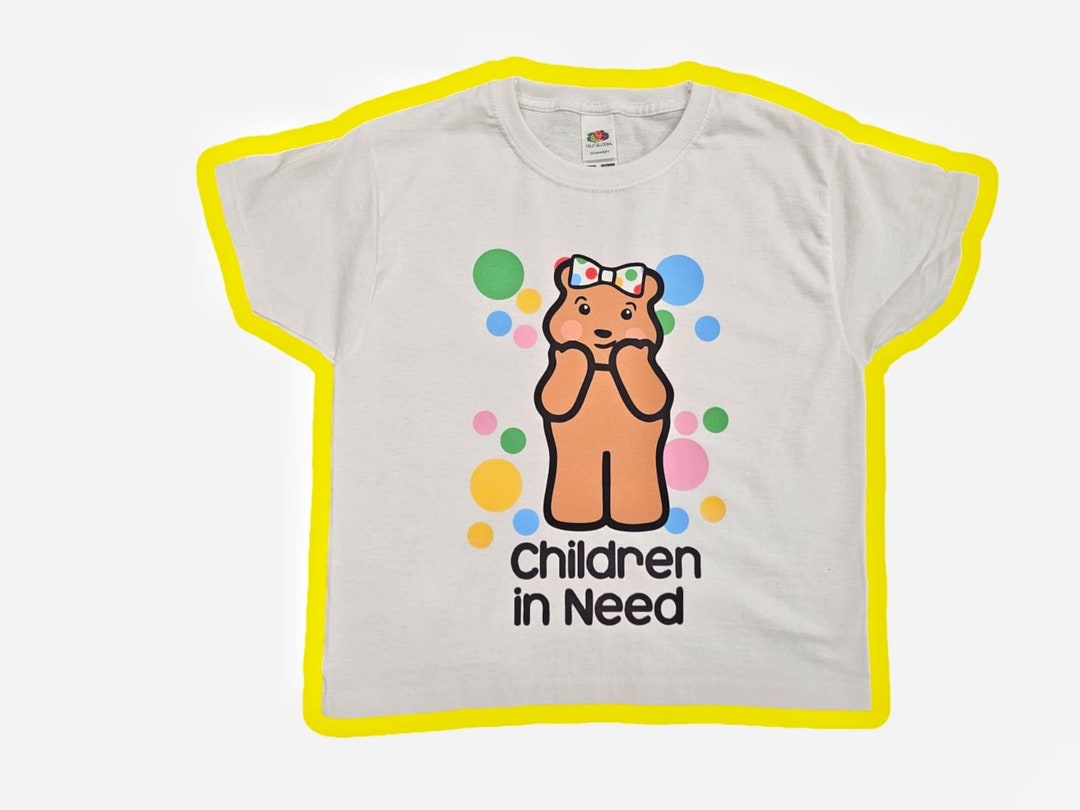 Adult Blush Pudsey Bear Children in Need T-shirt - Etsy UK