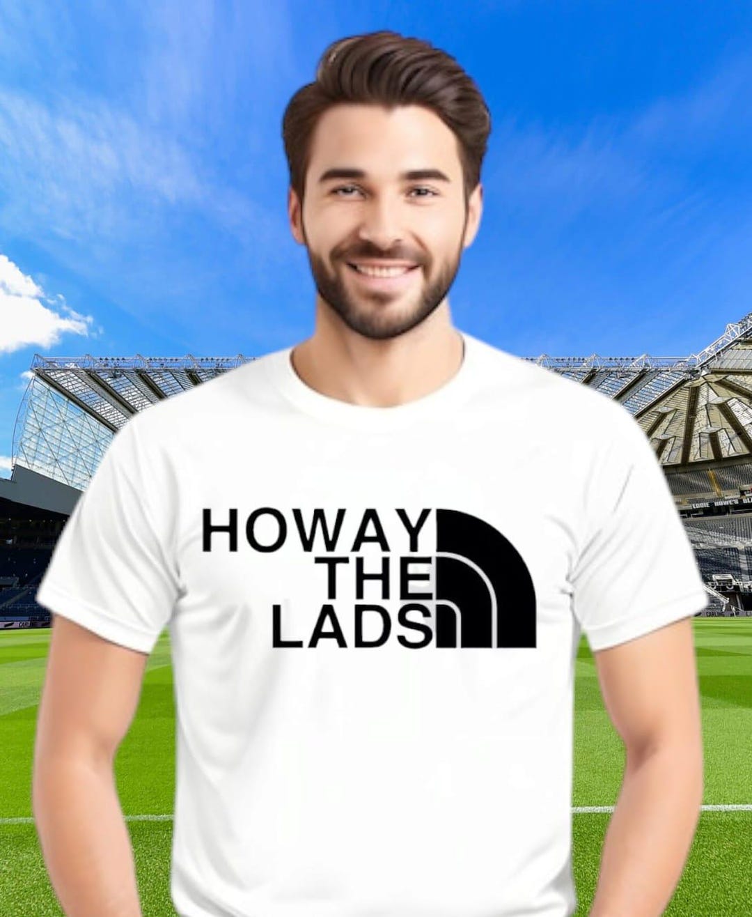 Newcastle HOWAY THE LADS T-shirt White - Etsy