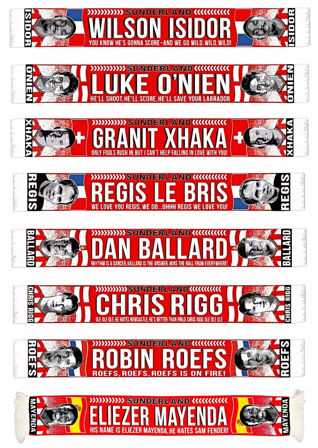 Sunderland HD Player Scarf - Etsy UK