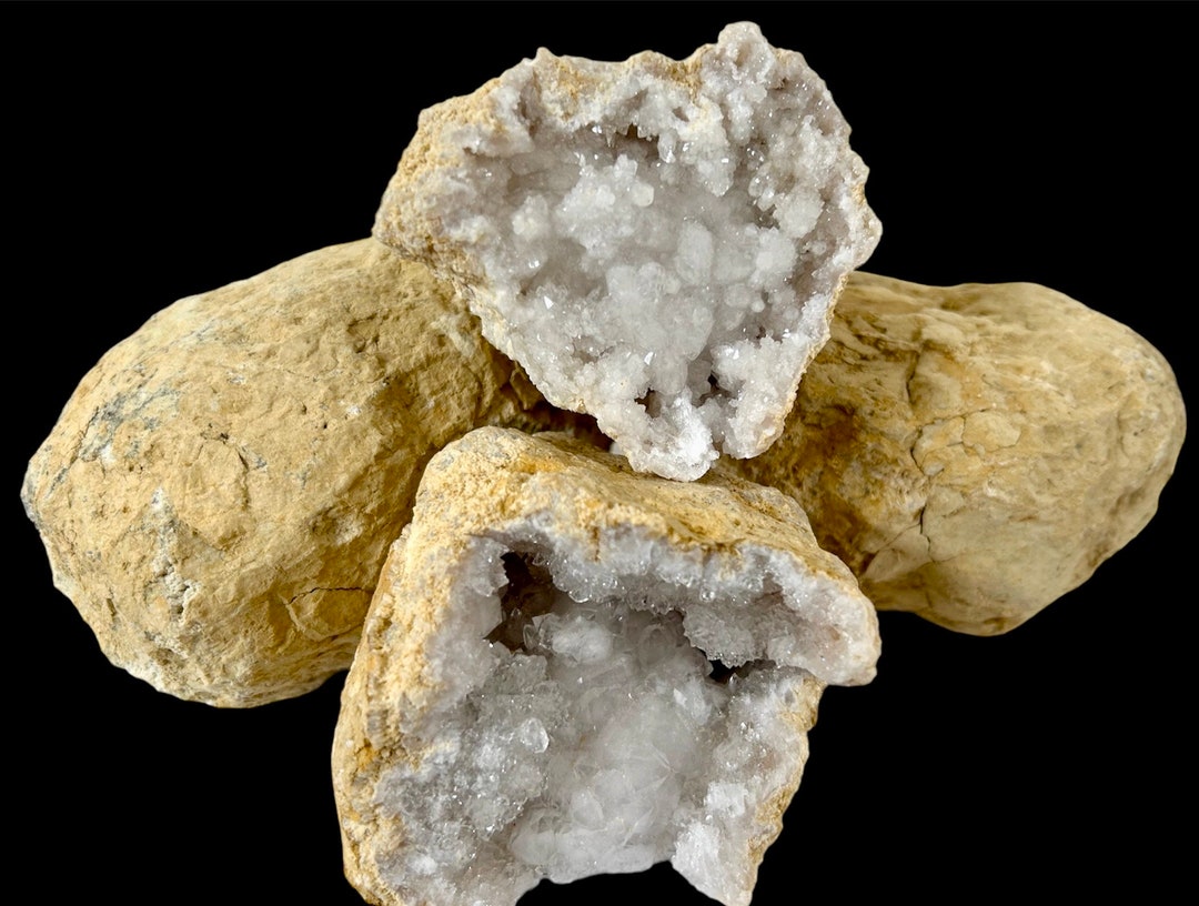Break Your Own Geodes| STEM Gift| 4 LARGE 3”unopened Moroccan Crystal ...
