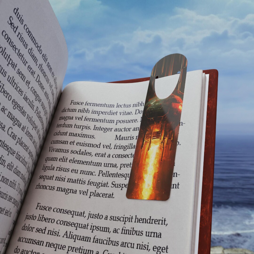 Futuristic Rocket Bookmark, Space Themed Bookmark, Sci Fi Gift, Gift ...