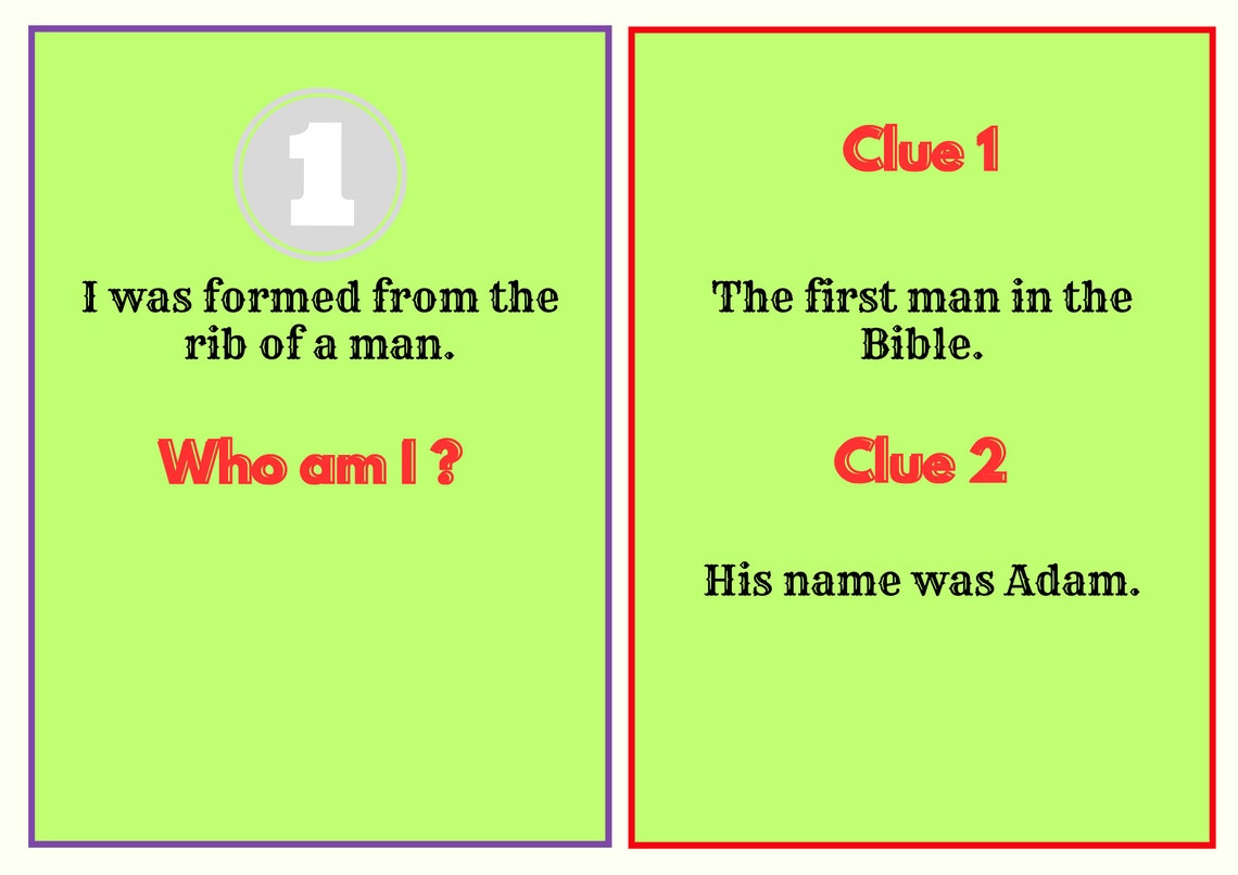 Guess Who? Bible Trivia Game: Women of the Bible (instant Download) - Etsy