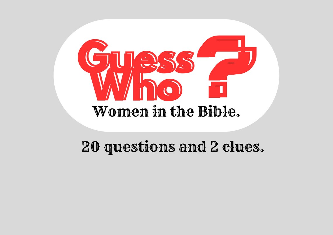 Guess Who Bible Trivia Game for Everybody Who Am I Women in the Bible ...