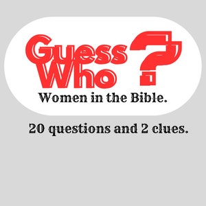 Guess Who? Bible Trivia Game for Everybody Who Am I? Women in the Bible ...