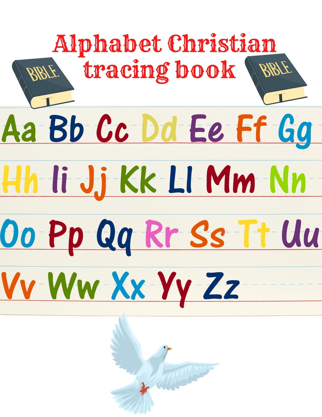 Alphabet Christian Tracing Book - Etsy