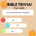 Christian Bible Trivia for Kids 30 Cards, Sunday School Games ...