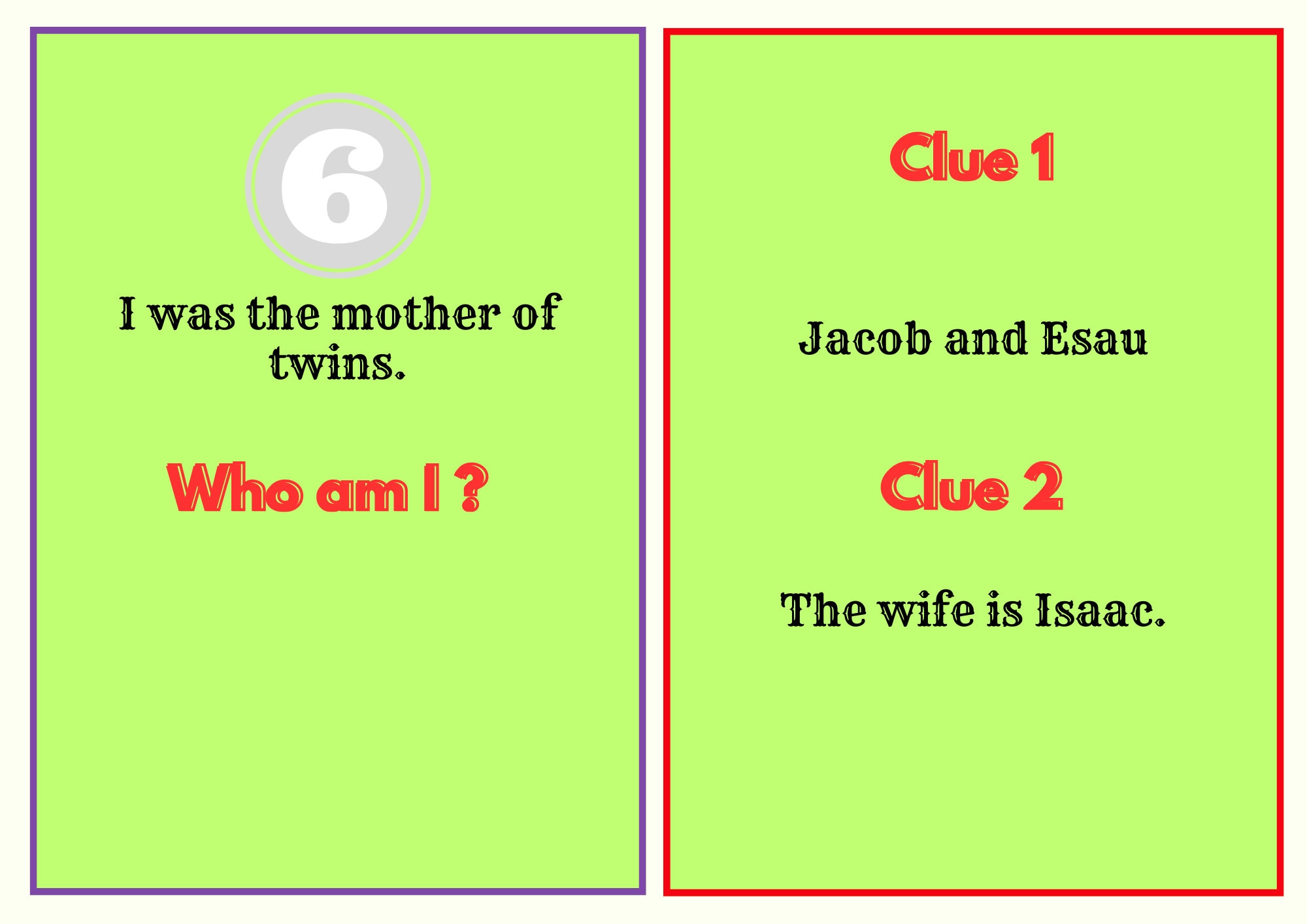 Guess Who? Bible Trivia Game for Everybody Who Am I? Women in the Bible ...