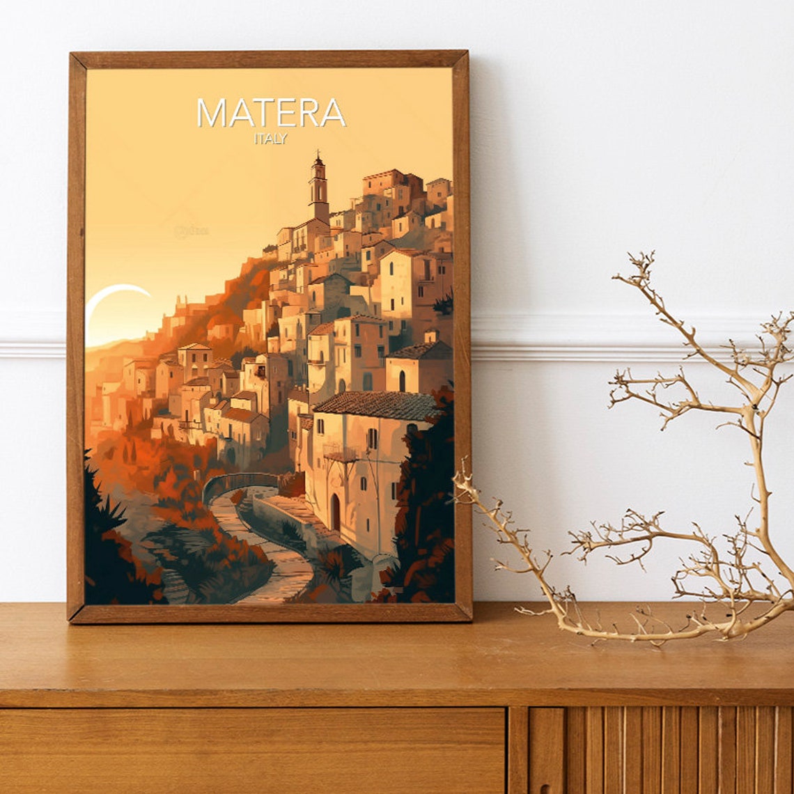 Matera Art Print | Modern Poster | Print | Available in Many Sizes or ...