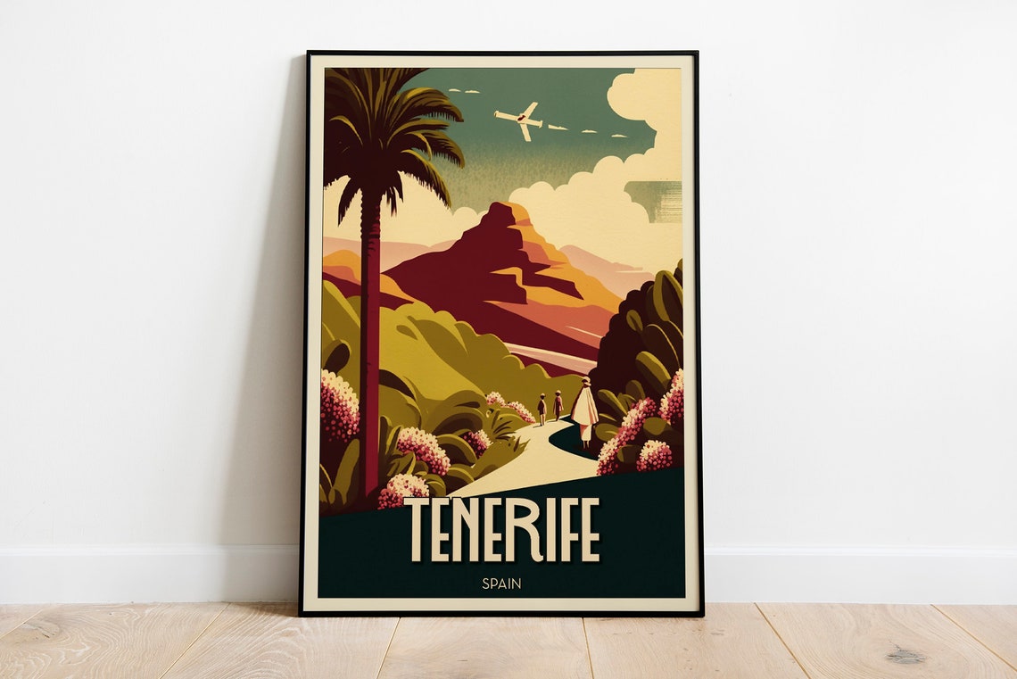 Tenerife Art Print | Vintage Poster | Print | Available in Many Sizes ...