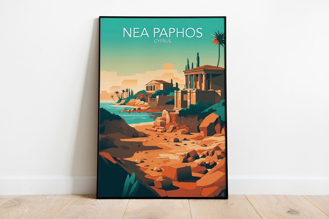 Nea Paphos Cyprus Art Print | Modern Poster | Print | Available in Many ...
