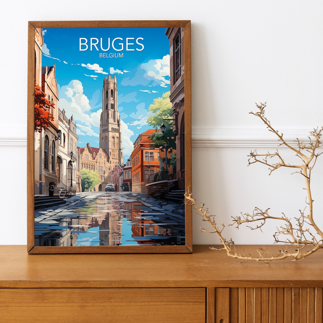 Bruges - Art Print | Modern Poster | Print | Available in Sizes: A5, A4 ...