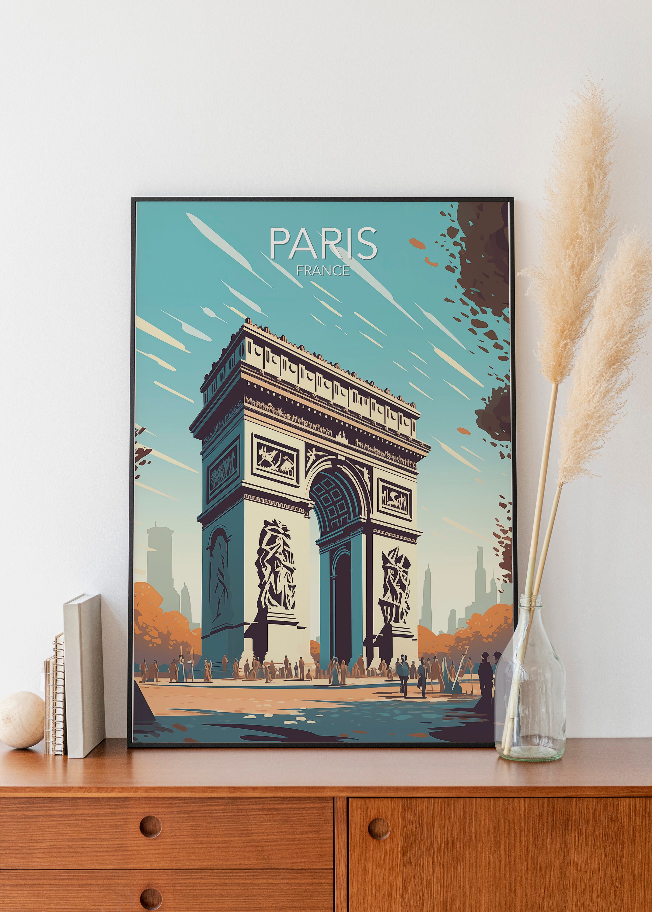 Paris Arc De Triomphe Art Print Modern Poster Print Available in Many ...