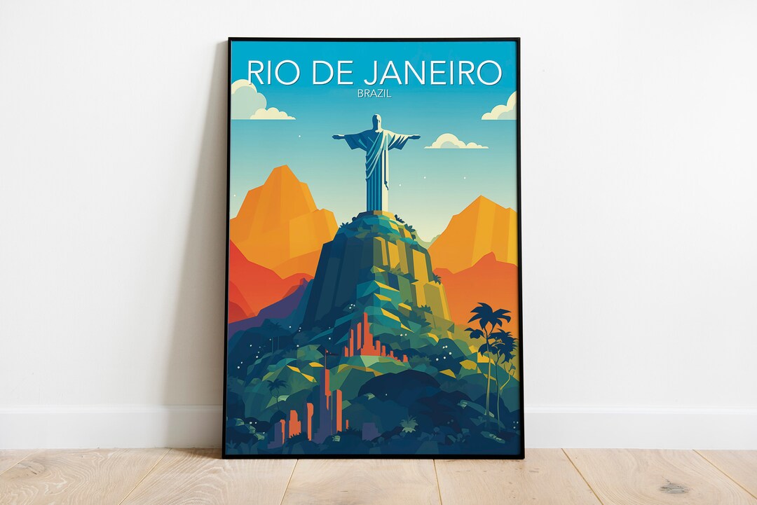 Christ the Redeemer in Rio De Janeiro Art Print | Modern Poster | Print ...