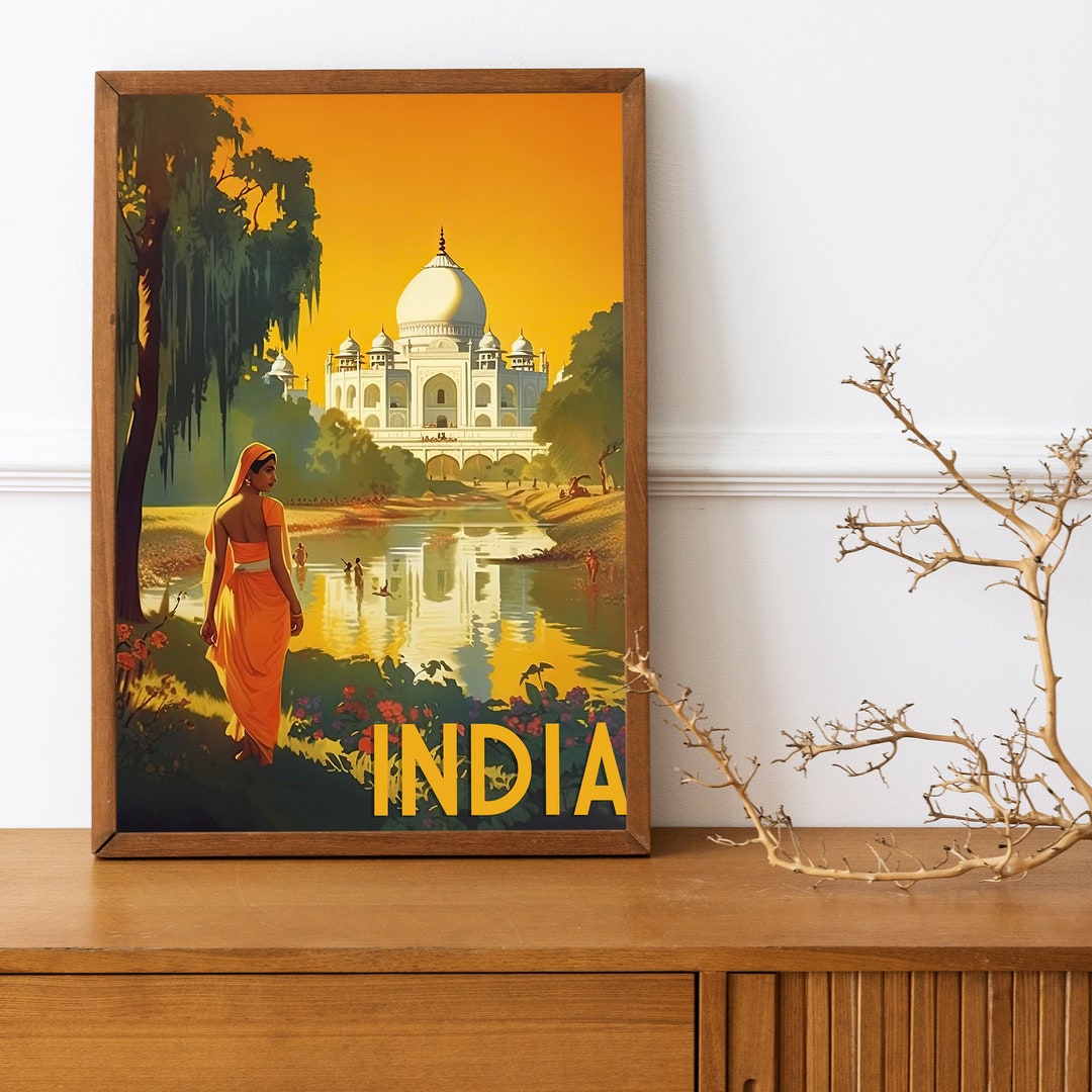 India's Intrigue - A 1950s Style Vintage Travel Poster | Poster | Print ...