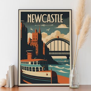 Newcastle Art Print | Vintage Poster | Print | Available in Many Sizes ...