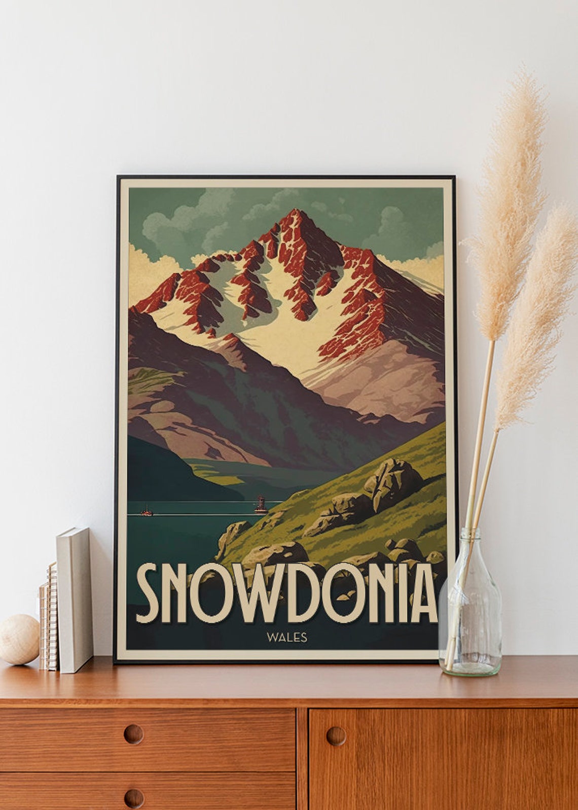 Mount Snowdon, Snowdonia - Art Print | Vintage Poster | Print ...